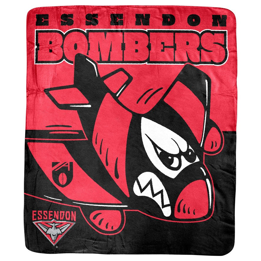 AFL CORAL THROW RUG ESSENDON BOMBERS – Whats New Tasmania