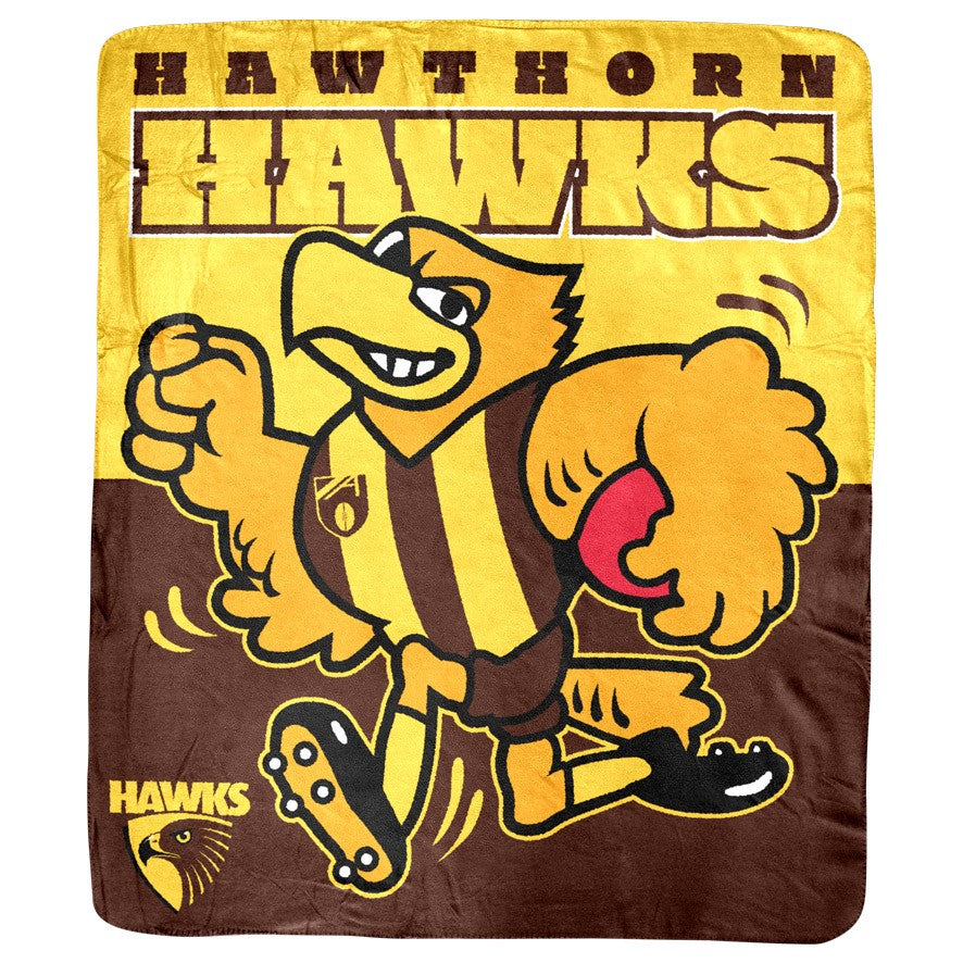 AFL CORAL THROW RUG HAWTHORN HAWKS – Whats New Tasmania
