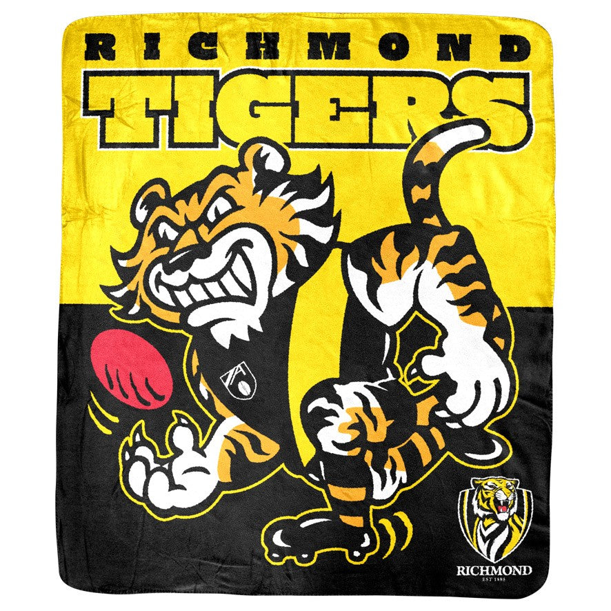 AFL CORAL THROW RUG RICHMOND TIGERS – Whats New Tasmania