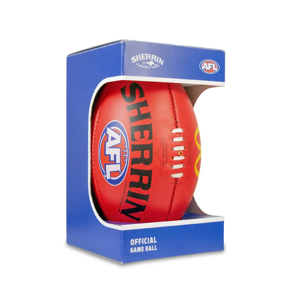 AFL SHERRIN FOOTBALL RED OFFICIAL GAME BALL – Whats New Tasmania