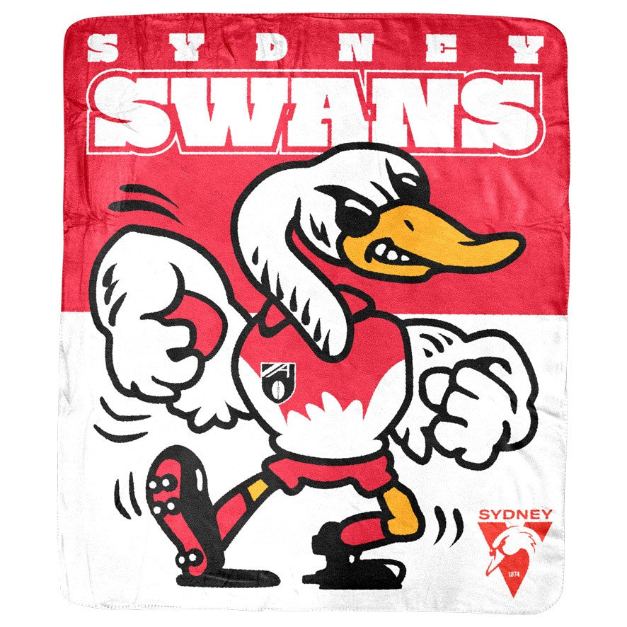 AFL CORAL THROW RUG SYDNEY SWANS – Whats New Tasmania