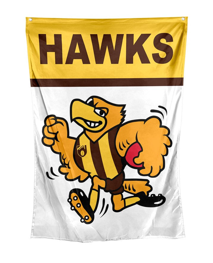 HAWTHORN AFL RETRO WALL FLAG – Whats New Tasmania