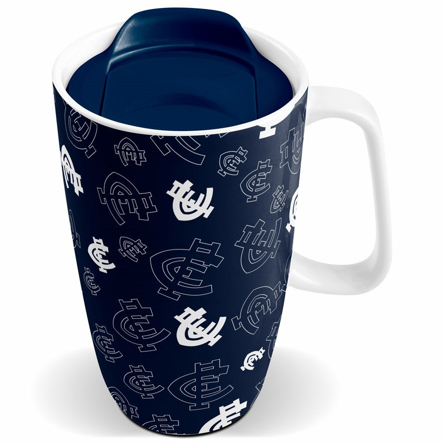 CARLTON AFL TRAVEL MUG WITH HANDLE – Whats New Tasmania