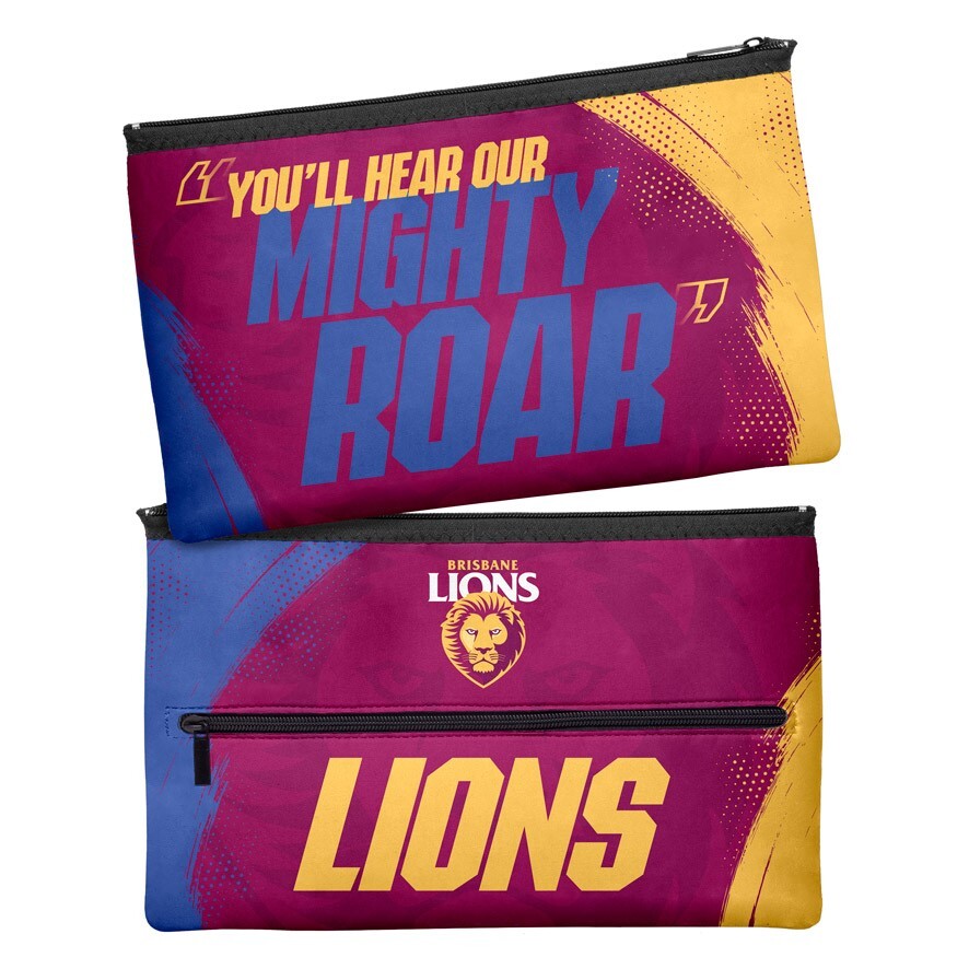 AFL BRISBANE LIONS LARGE PENCIL CASE – Whats New Tasmania
