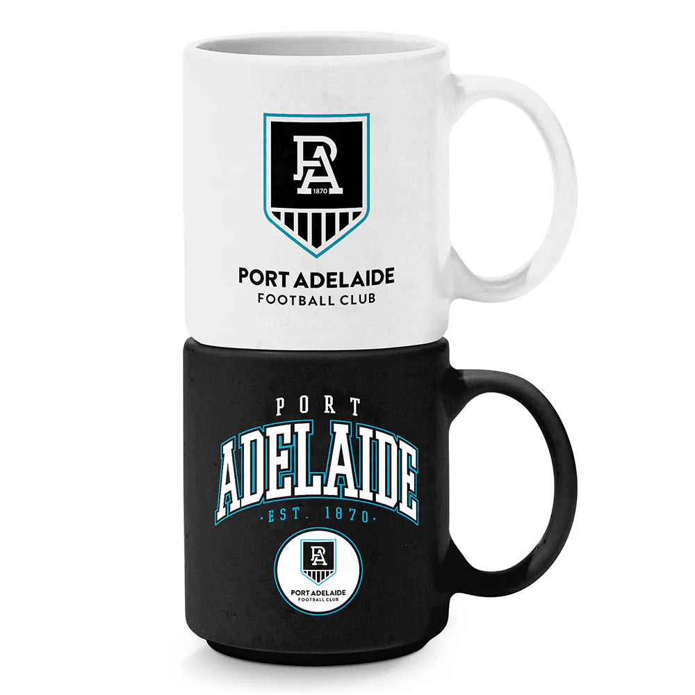 AFL PORT ADELAIDE POWER STACKABLE CERAMIC MUGS – Whats New Tasmania